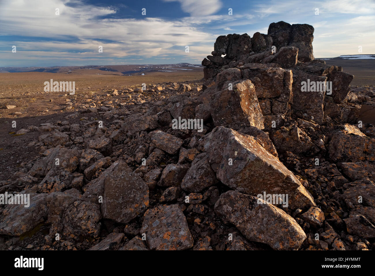 Putorana plateau, table mountains. North of Russia. Siberia. Taimyr ...