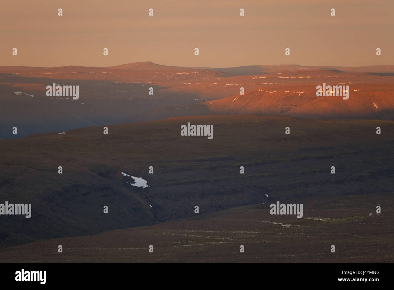 Putorana plateau, table mountains. North of Russia. Siberia. Taimyr ...