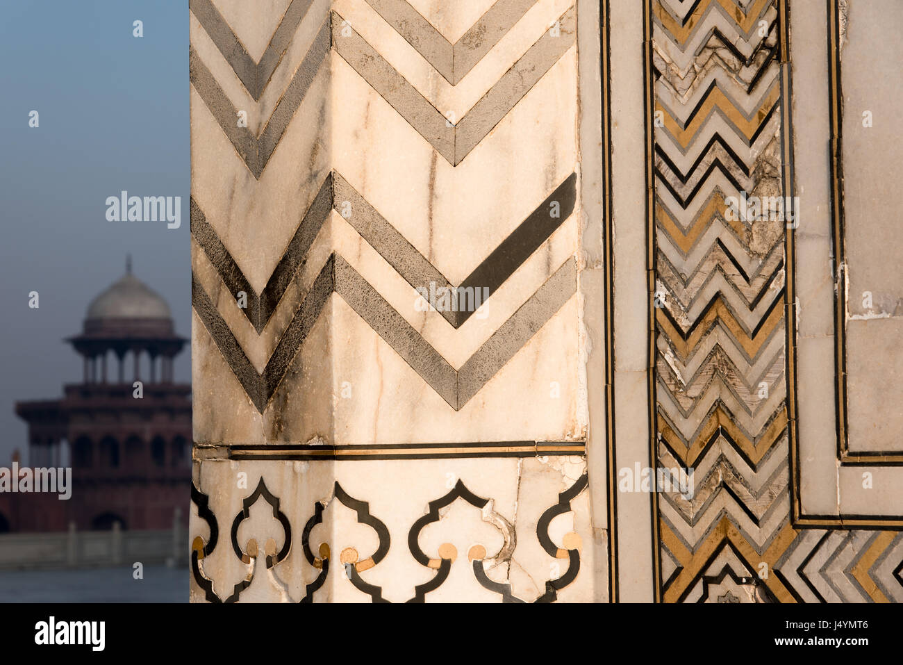 Detail of the stone work at Taj Mahal, Agra, India Stock Photo - Alamy
