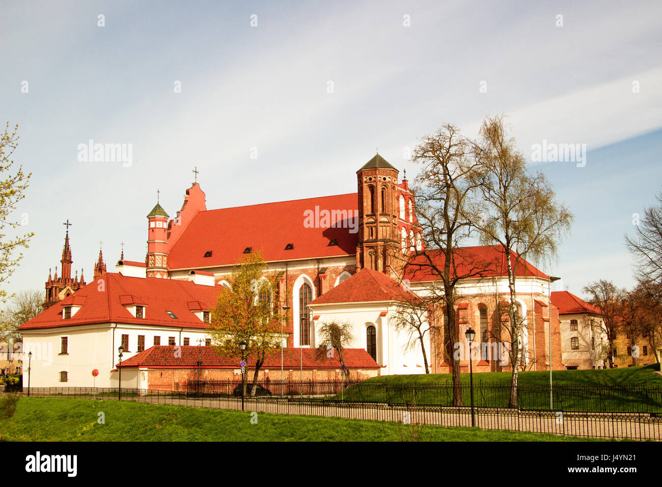 St Anne's and Bernadine's Churches in Vilnius, Lithuania Stock Photo ...
