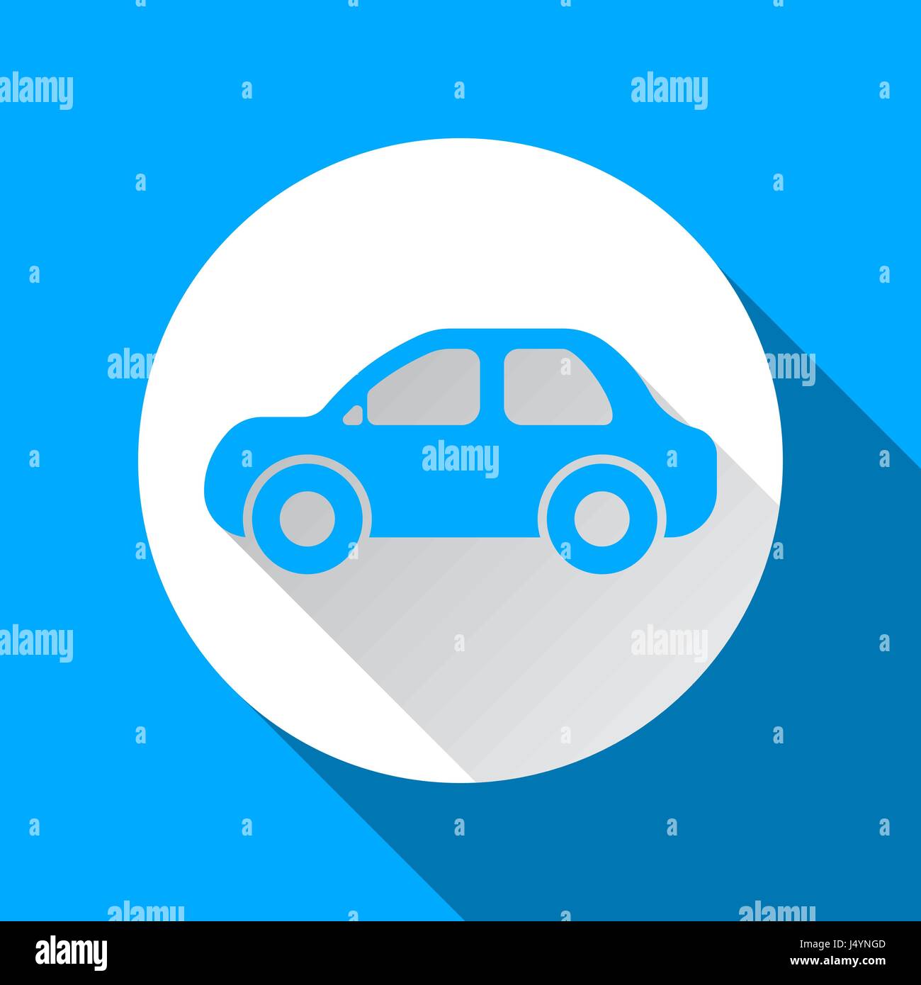 Car icon on the blue background Stock Vector Image & Art - Alamy