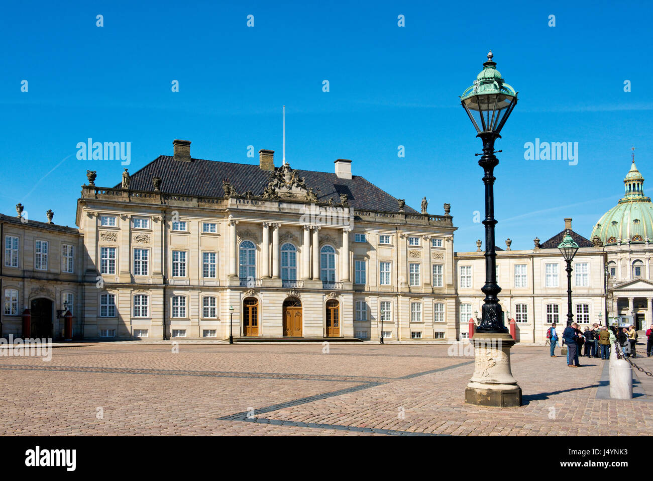Royal Palace of Amalienborg Slot. Copenhagen, Denmark Stock Photo - Alamy