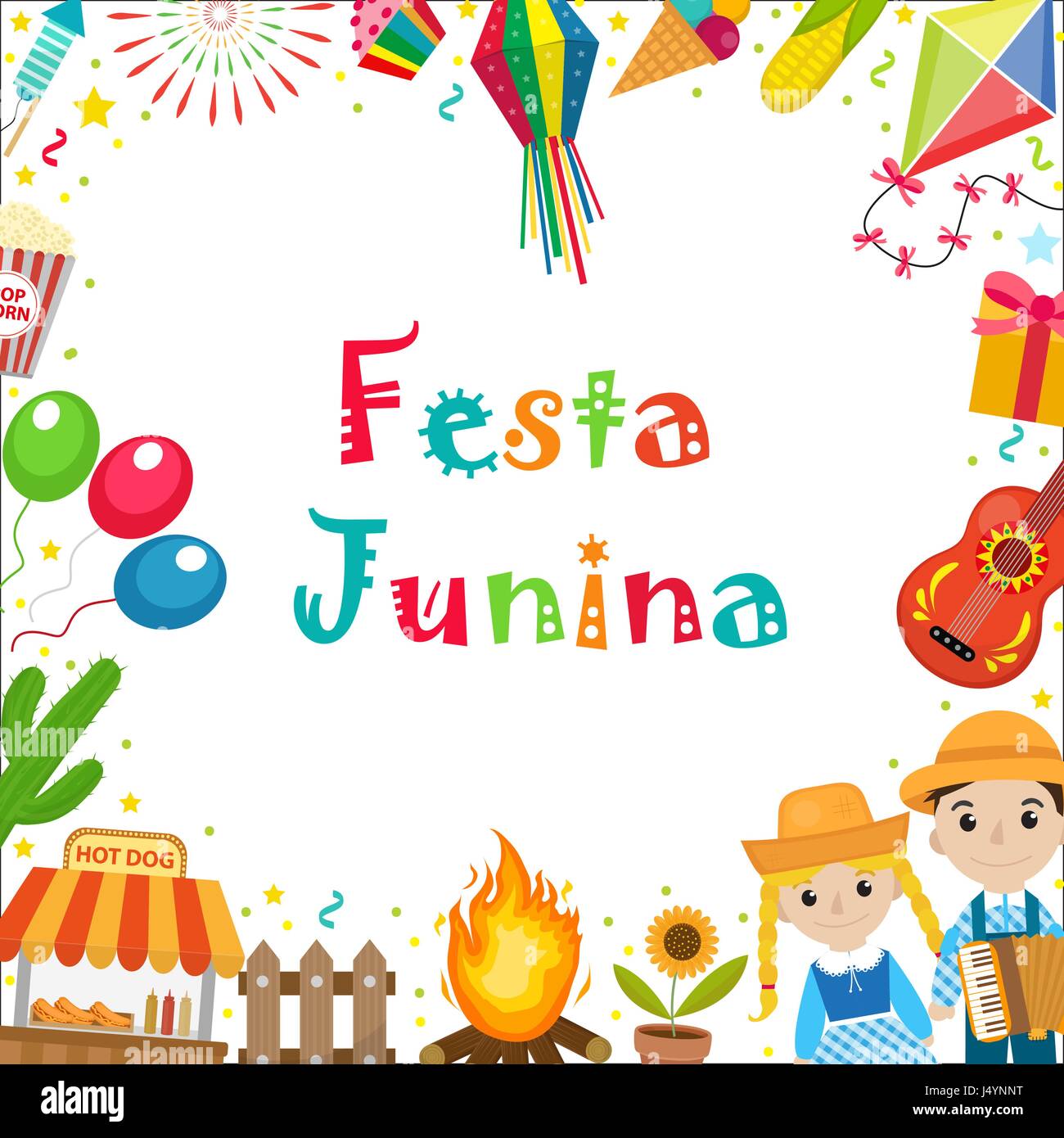 Happy sao joao festival Stock Vector Images - Alamy