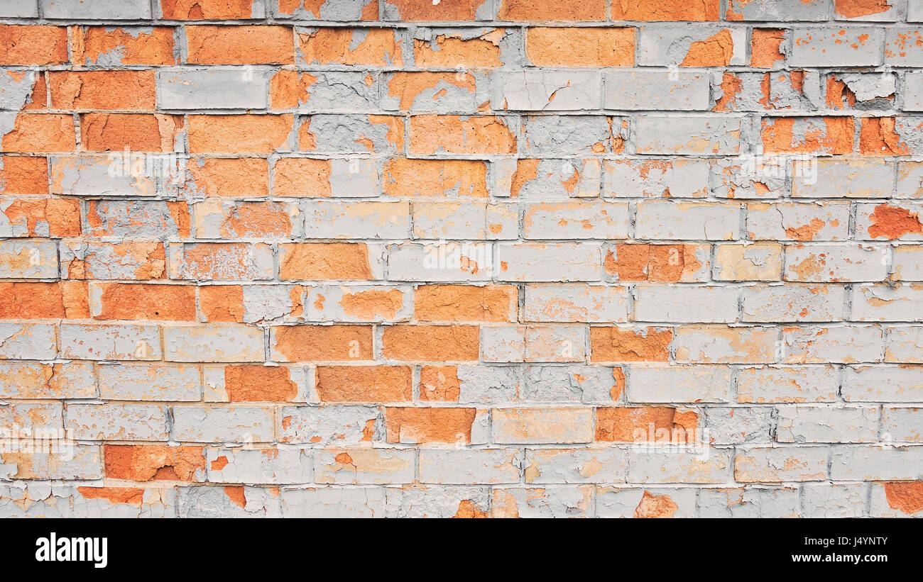 Vintage old painted distressed grungy brick wall surface Stock Photo ...