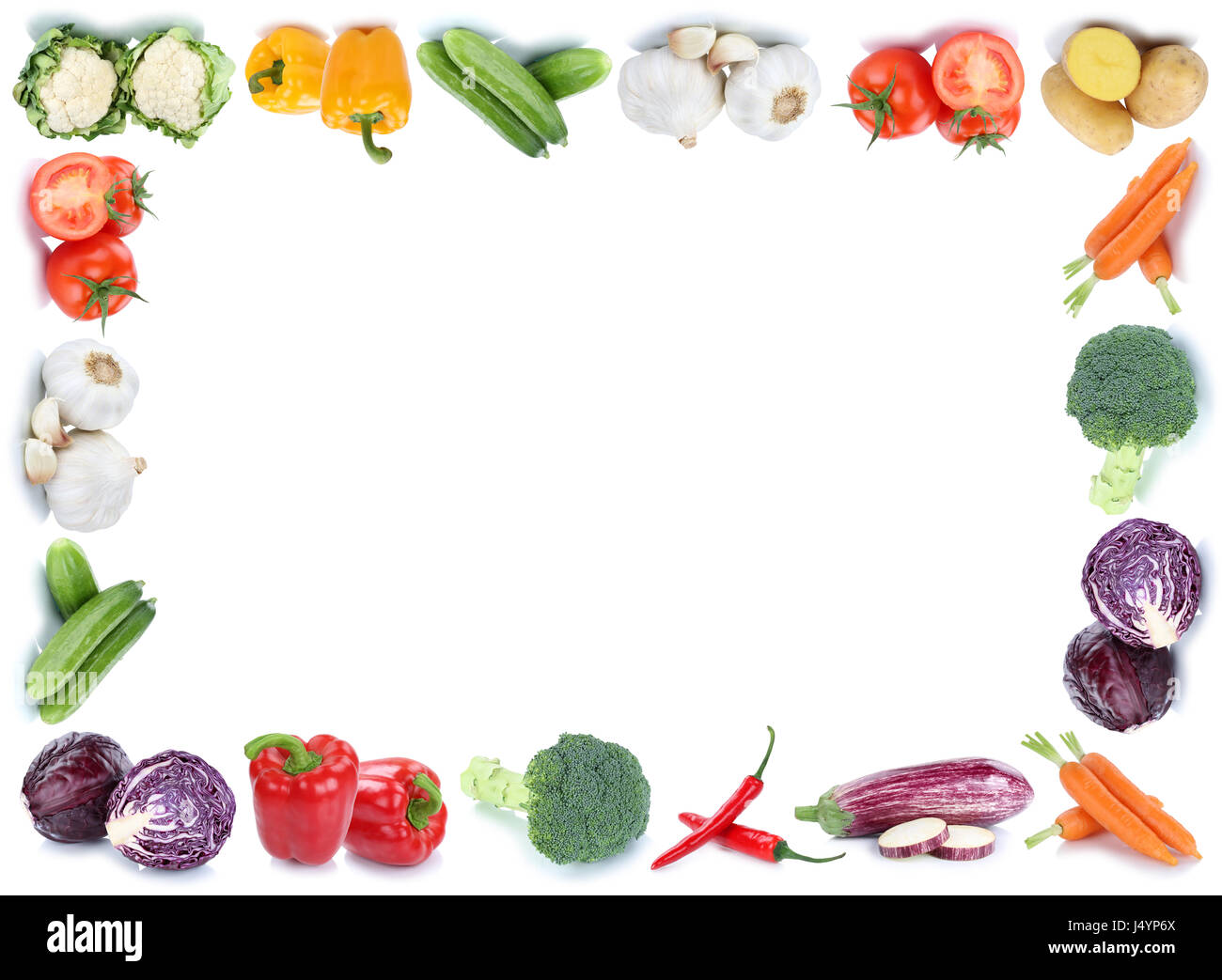 Vegetables frame copyspace copy space border tomatoes fresh bell pepper ...