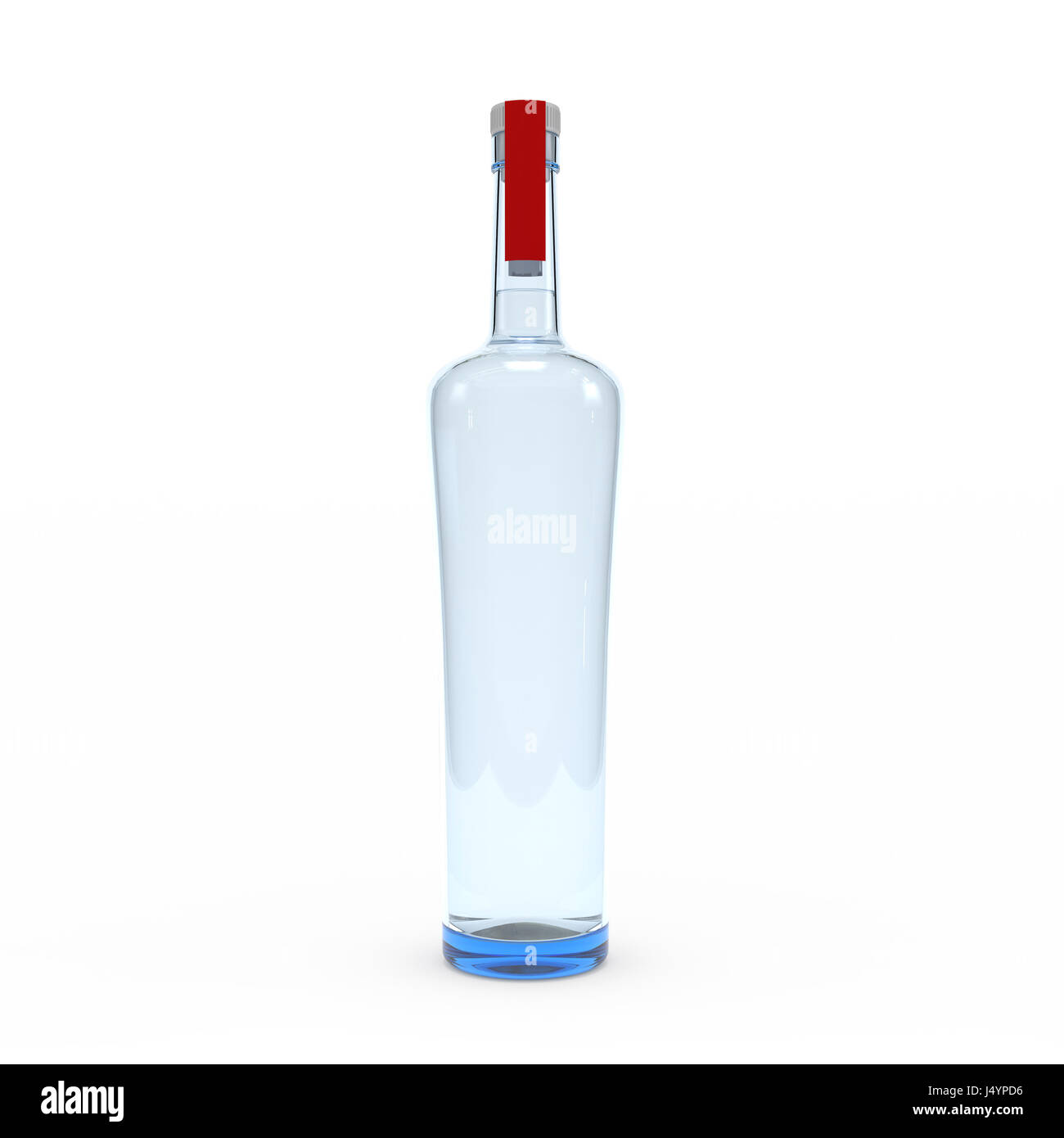 Vodka bottle isolated 3d rendering on white background Stock Photo - Alamy