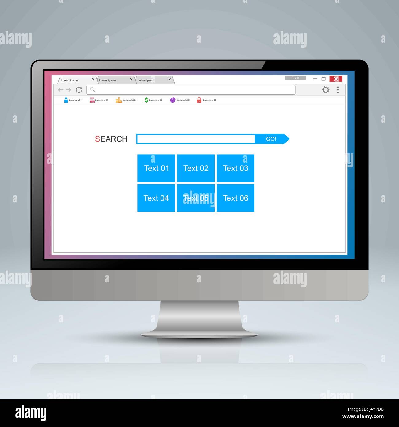 Monitor icon. Business 3d Infographics Stock Vector Image & Art - Alamy