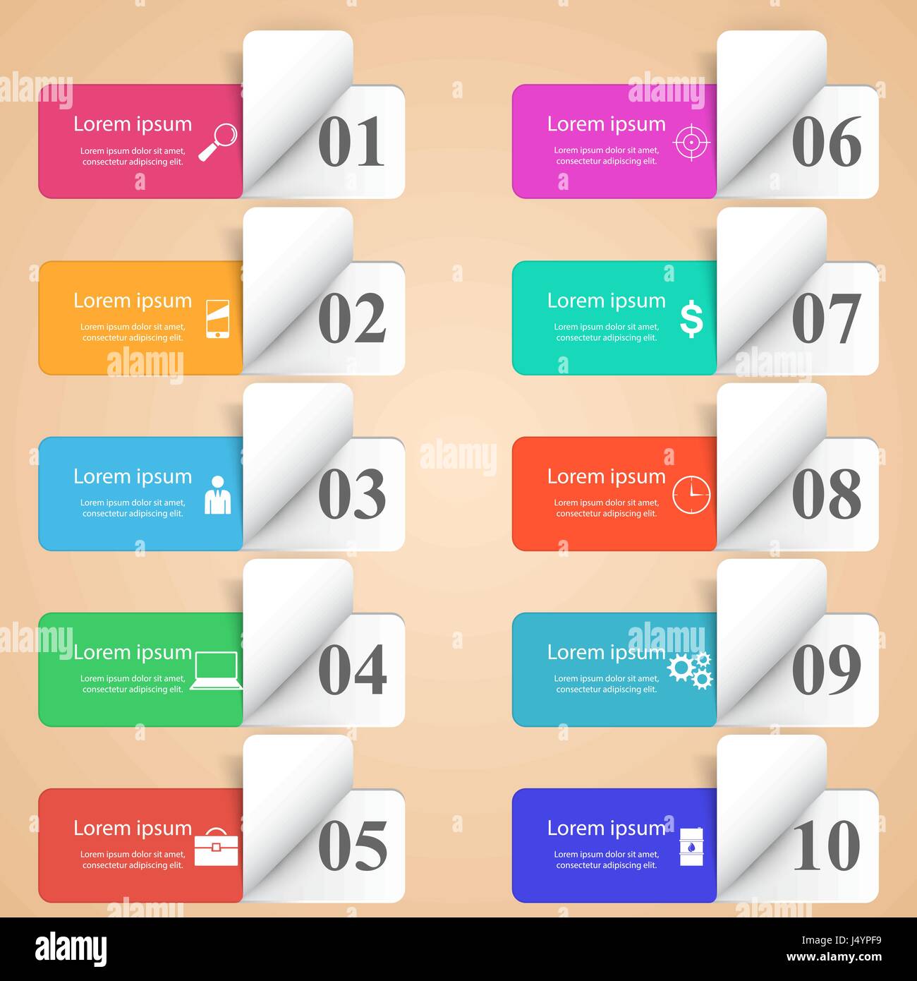 Infographic design. List of 10 items Stock Vector Image & Art - Alamy