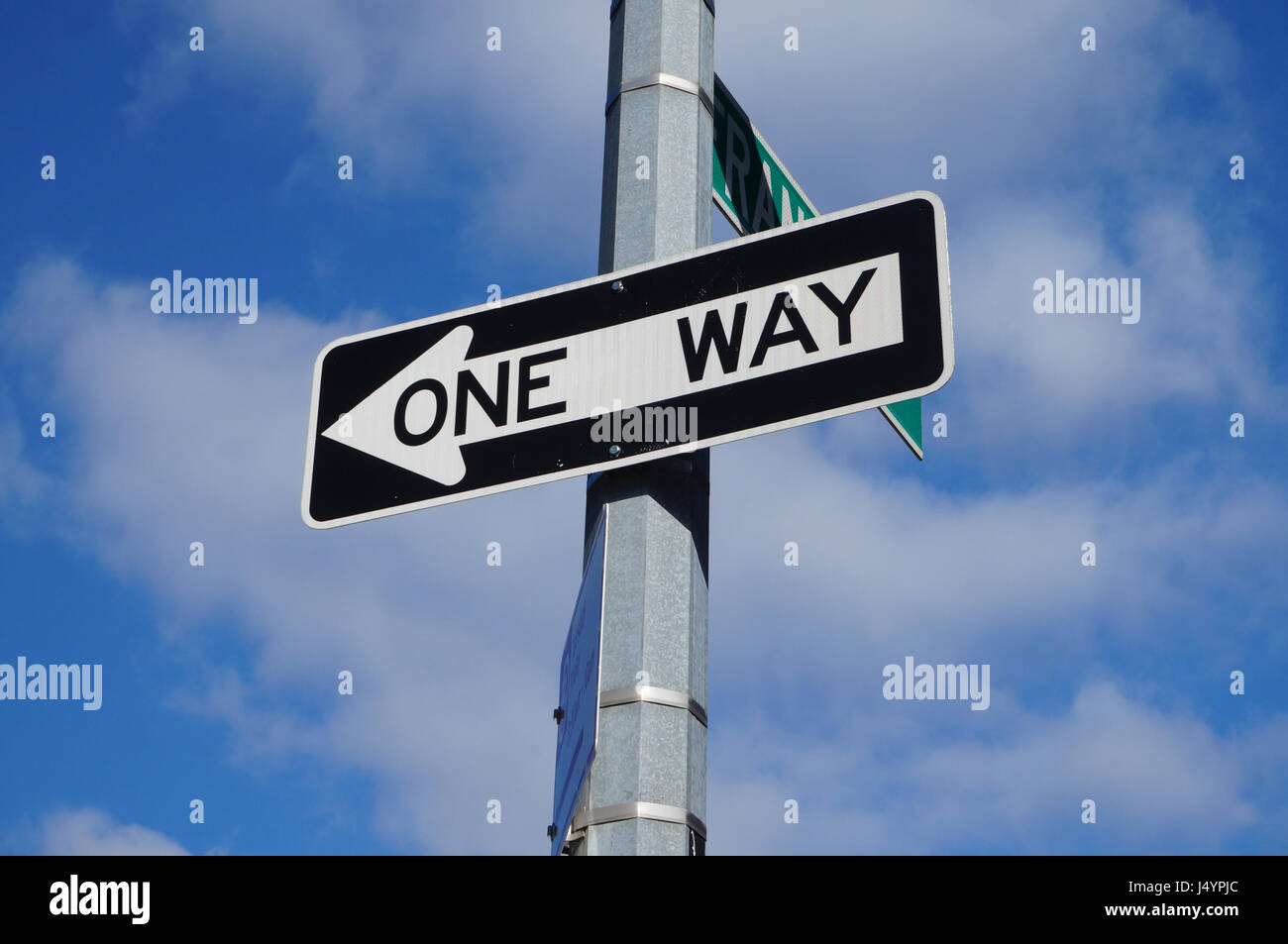 One Way Sign Stock Photo - Alamy