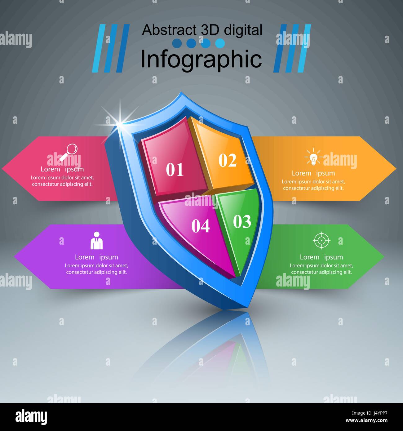 Protection business infographics. marketing icon Stock Vector Image ...