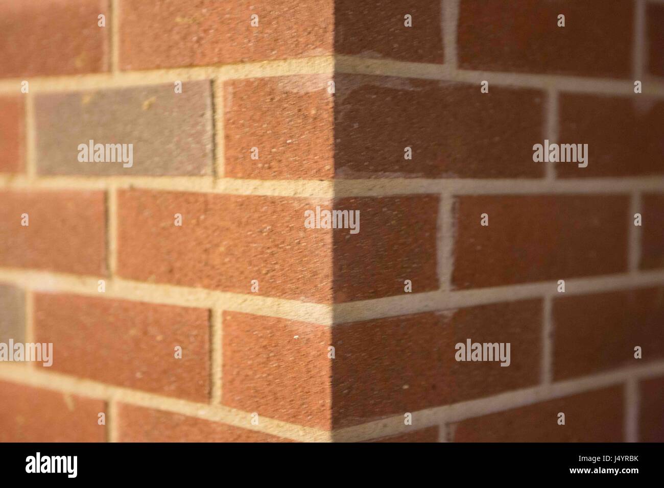 Corner of brick wall Stock Photo - Alamy