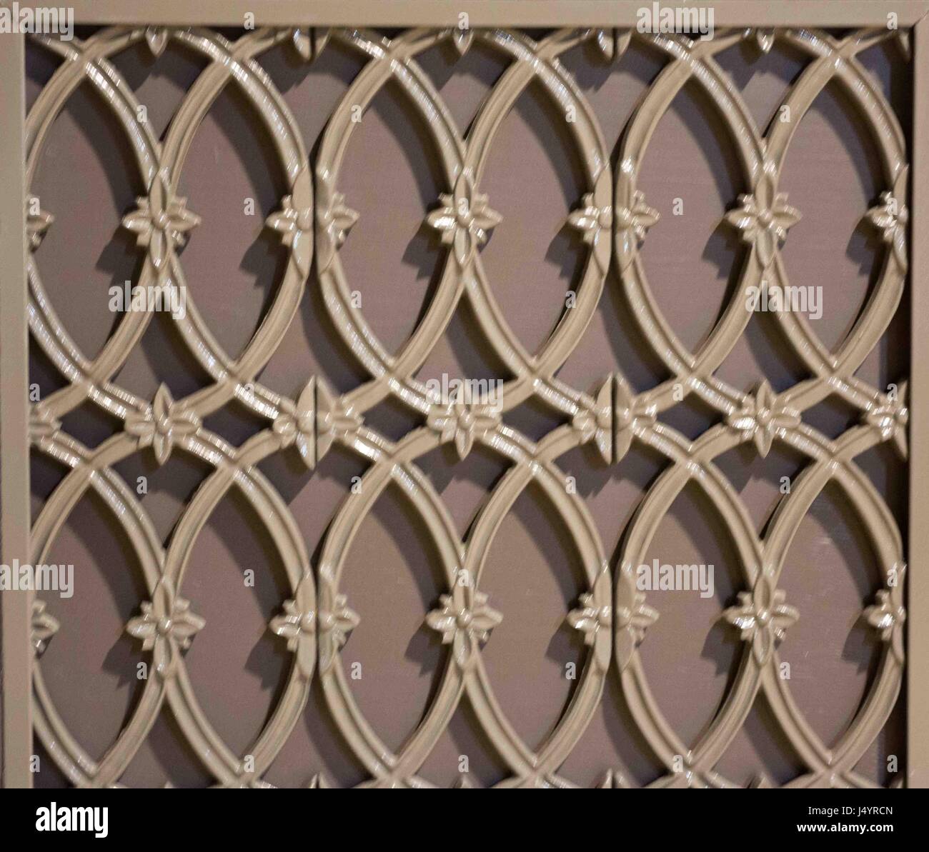 Elliptical Curved Brown Patterns of wrought iron Stock Photo - Alamy