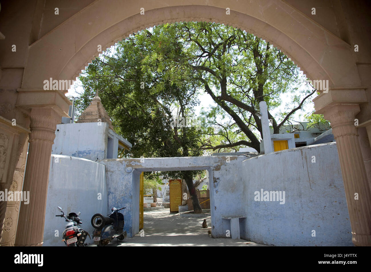 Entrance shree tatiya sthan, mathura, uttar pradesh, india, asia Stock ...
