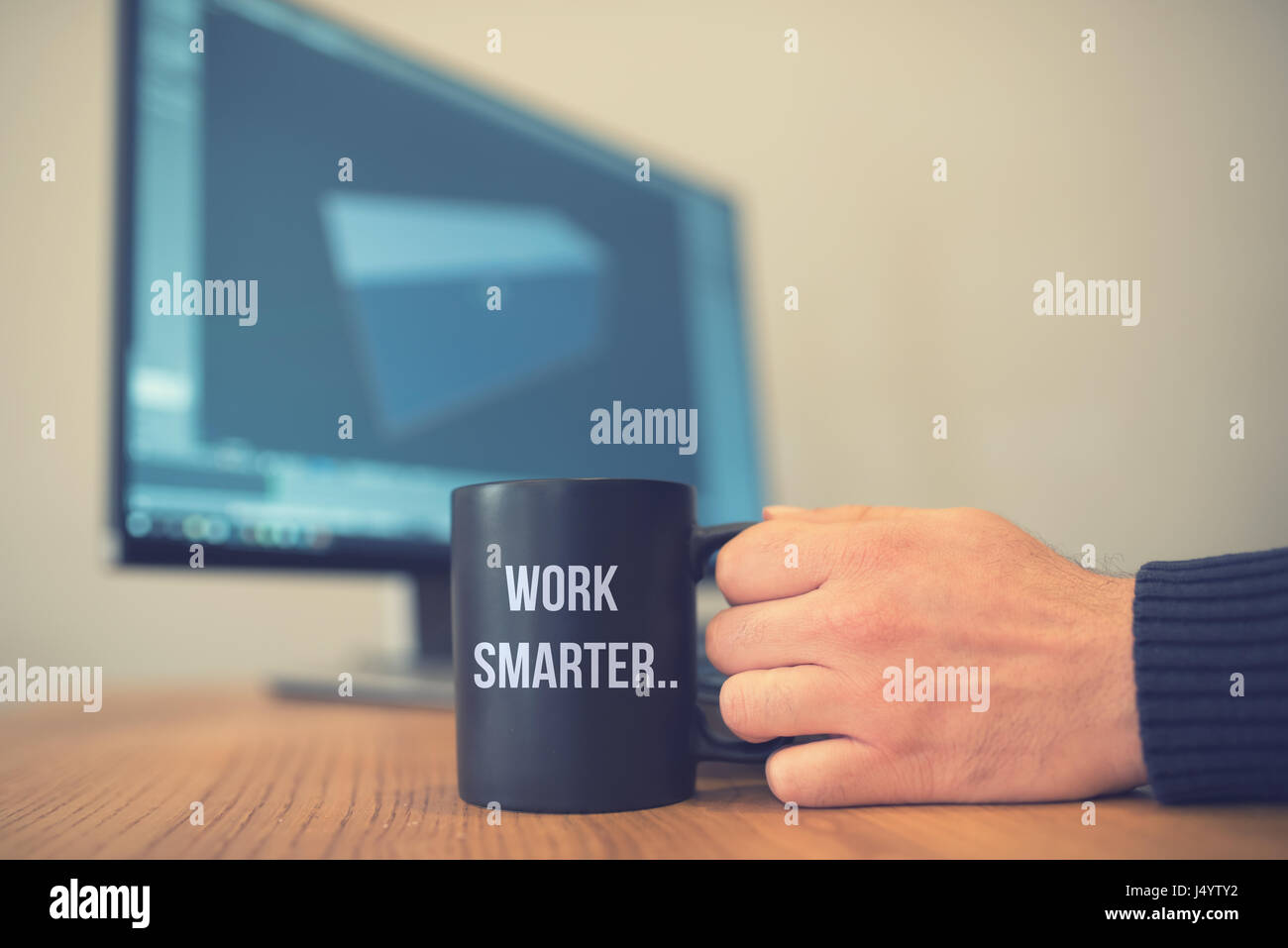Work Smarter, Business Concept Stock Photo - Alamy
