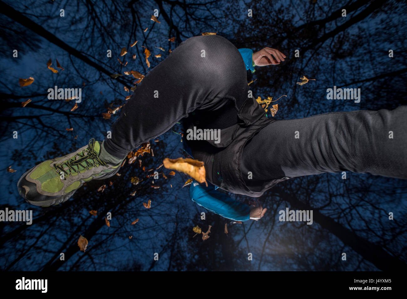 Trail running athlete exercising hi-res stock photography and images ...