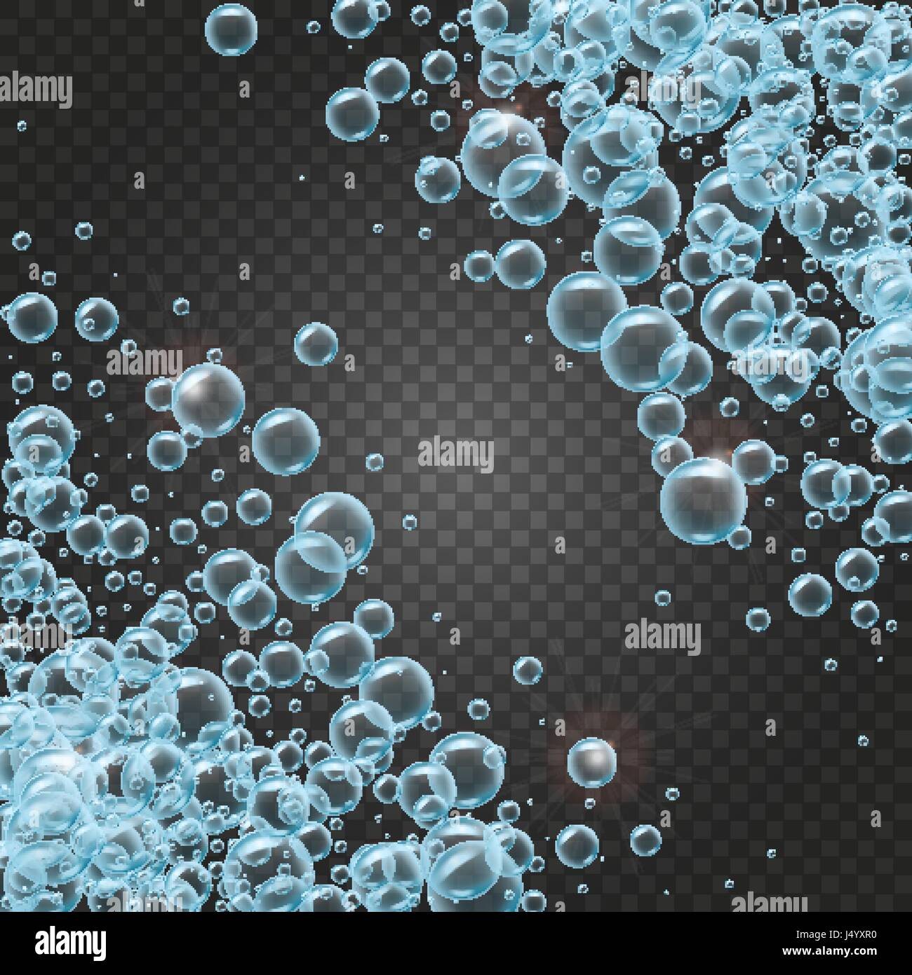 Wave underwater foam bubbles Stock Vector Images - Alamy
