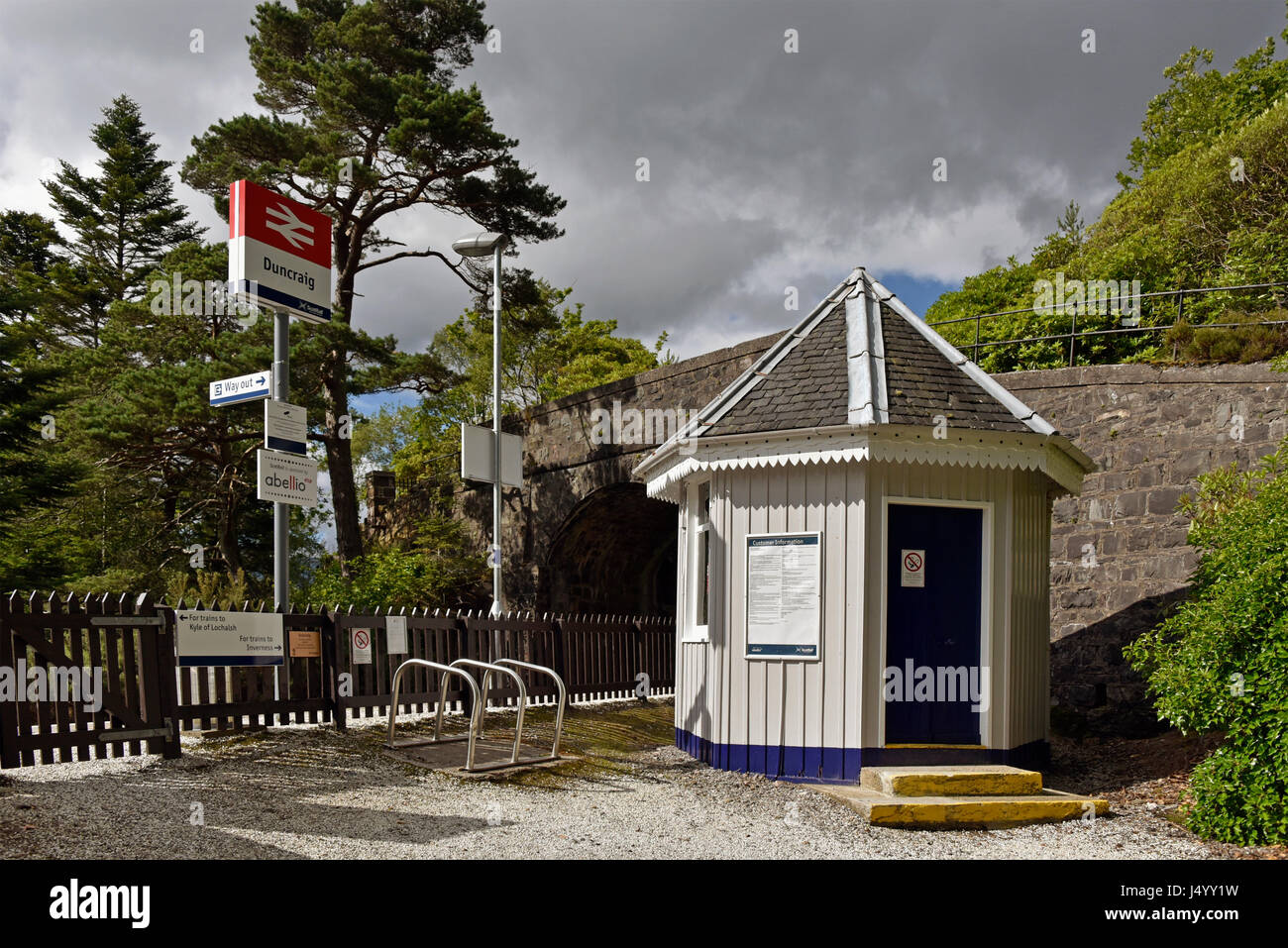 Duncraig (Dun na Creige), Scotrail railway station. Plockton, Ross and ...