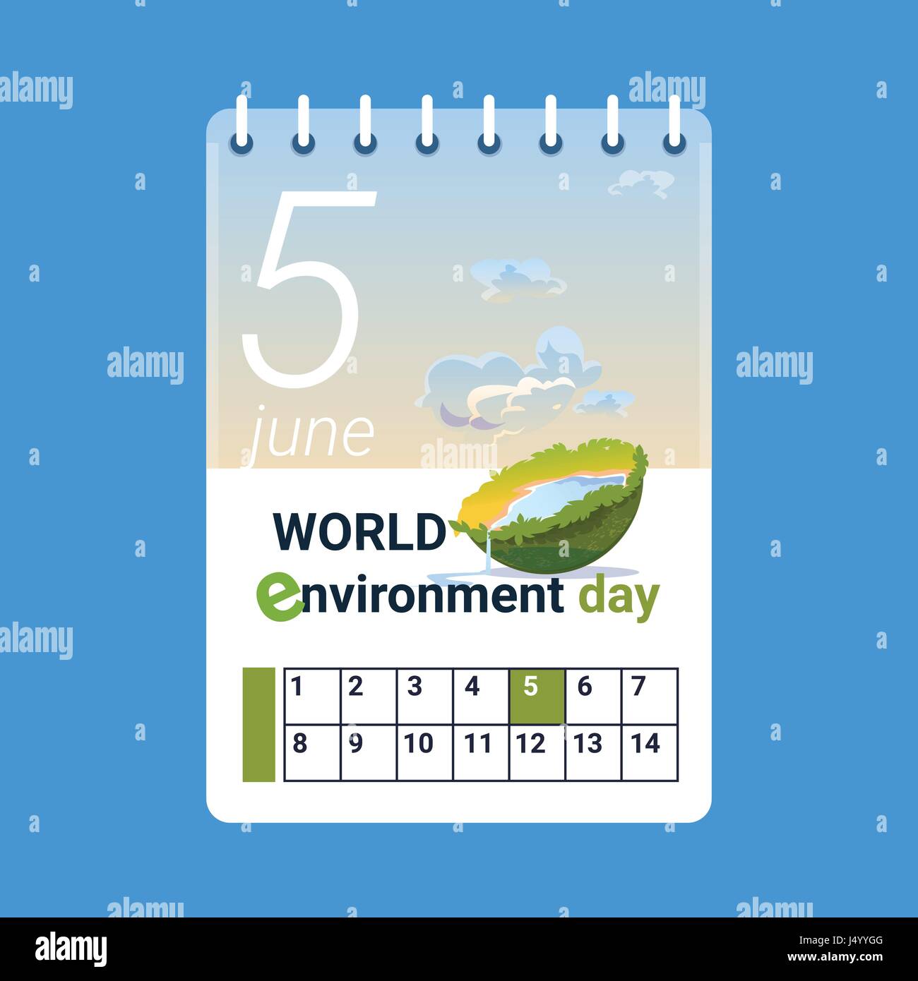 Environment day calendar Stock Vector Images - Alamy