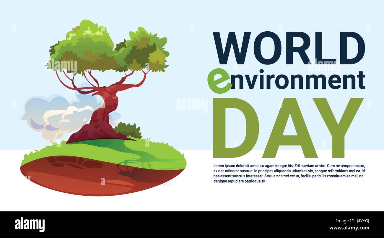 World Environment Day Ecology Protection Holiday Greeting Card Stock ...