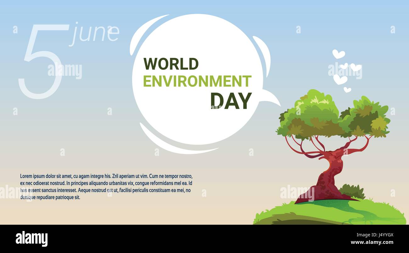 World Environment Day Ecology Protection Holiday Greeting Card Stock ...