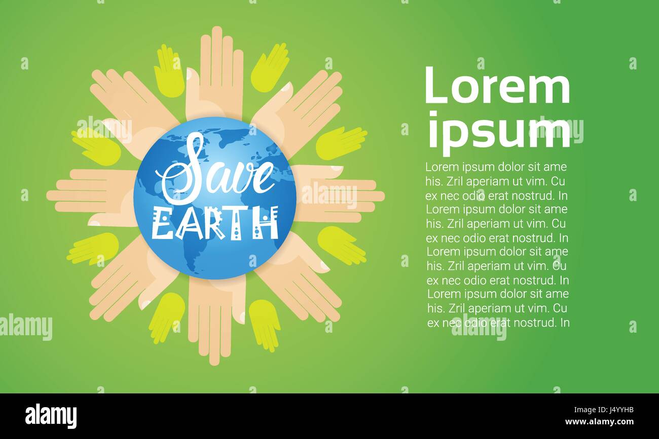 Save Earth World Environment Day Ecology Protection Holiday Greeting ...