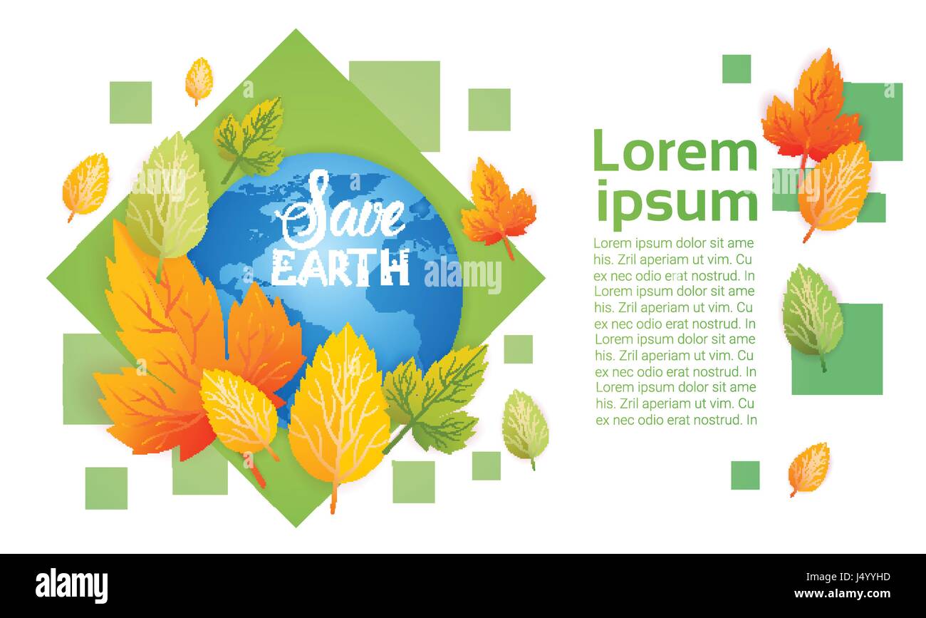 Save Earth World Environment Day Ecology Protection Holiday Greeting ...