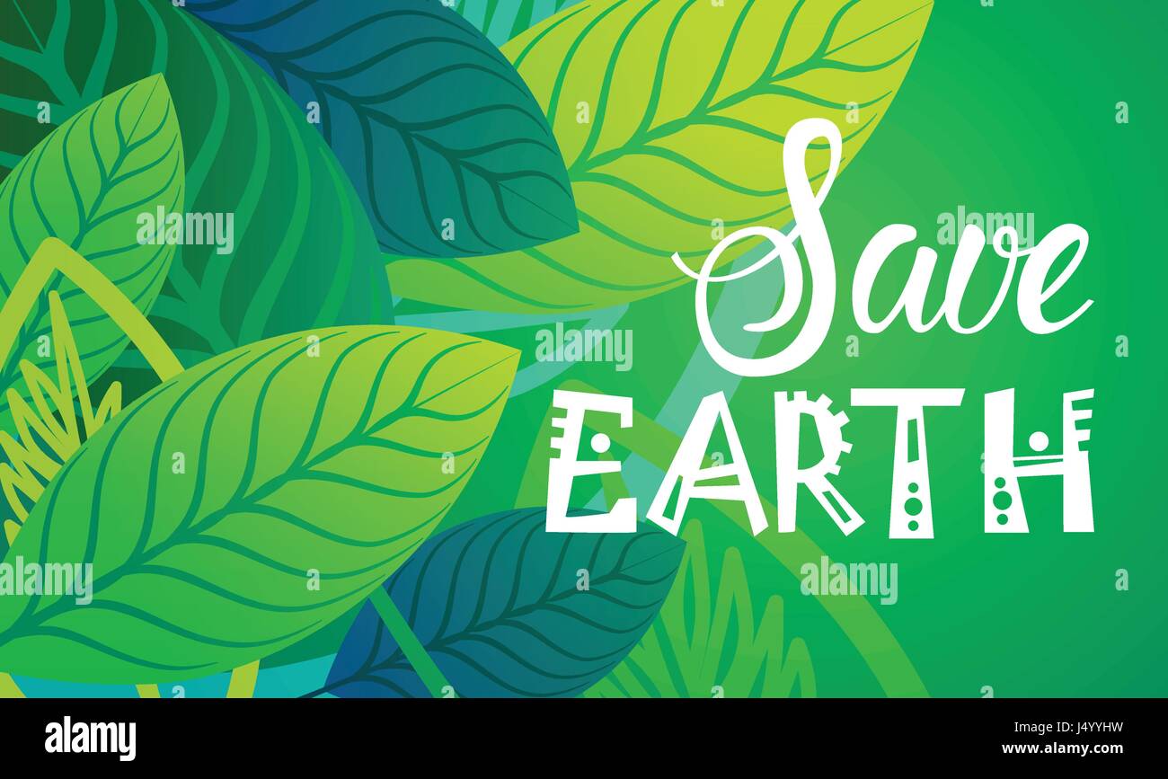 Save Earth World Environment Day Ecology Protection Holiday Greeting ...