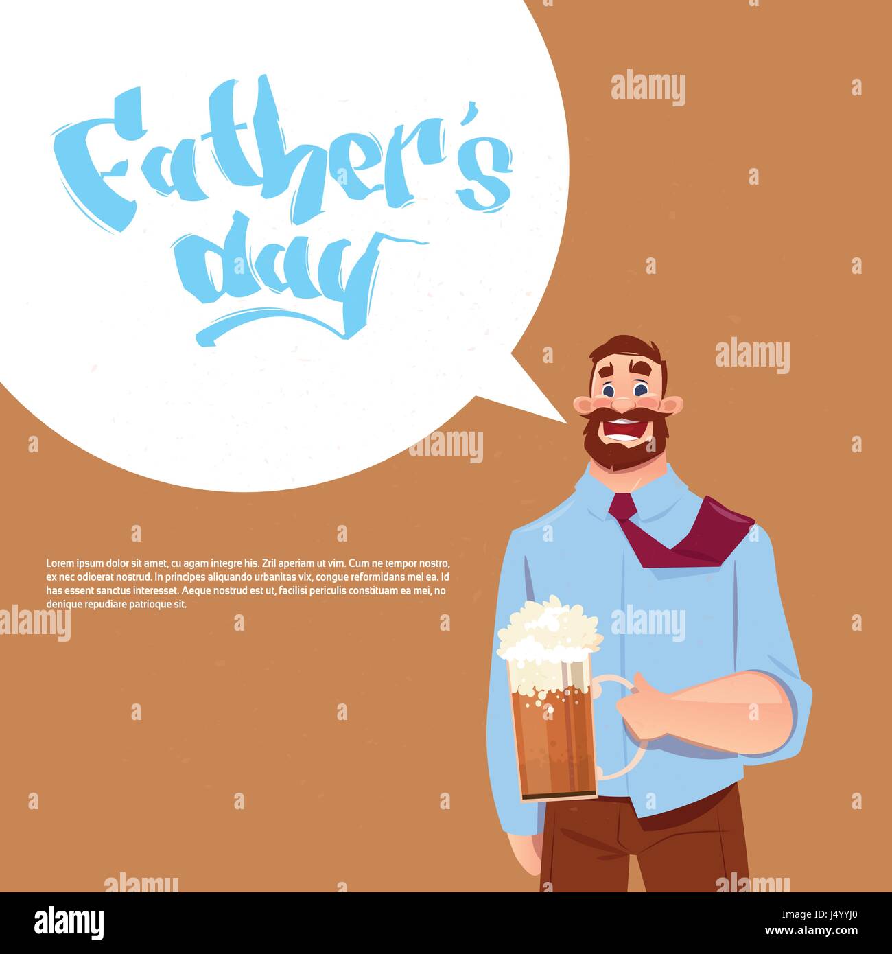 Cartoon dad father day beer hi-res stock photography and images - Alamy