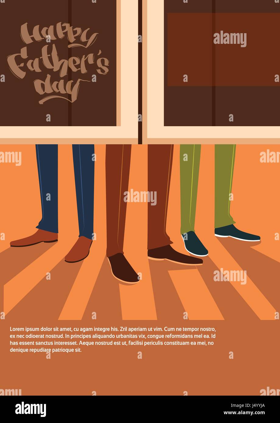 Happy Father Day Family Holiday, Male Legs Enter Pub Celebration ...