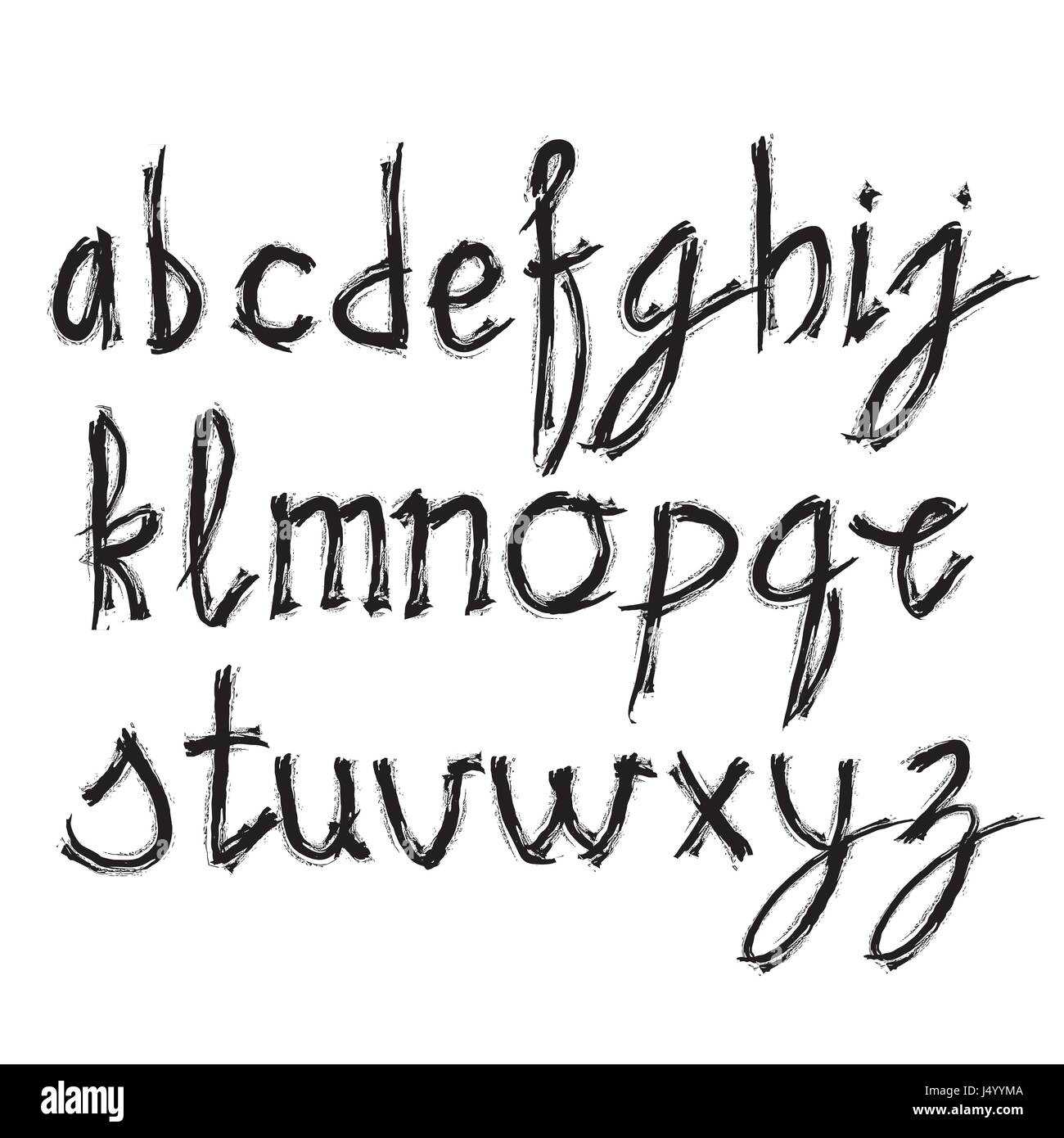 Alphabet Letters Collection Text Lettering Set Stock Vector Image & Art ...