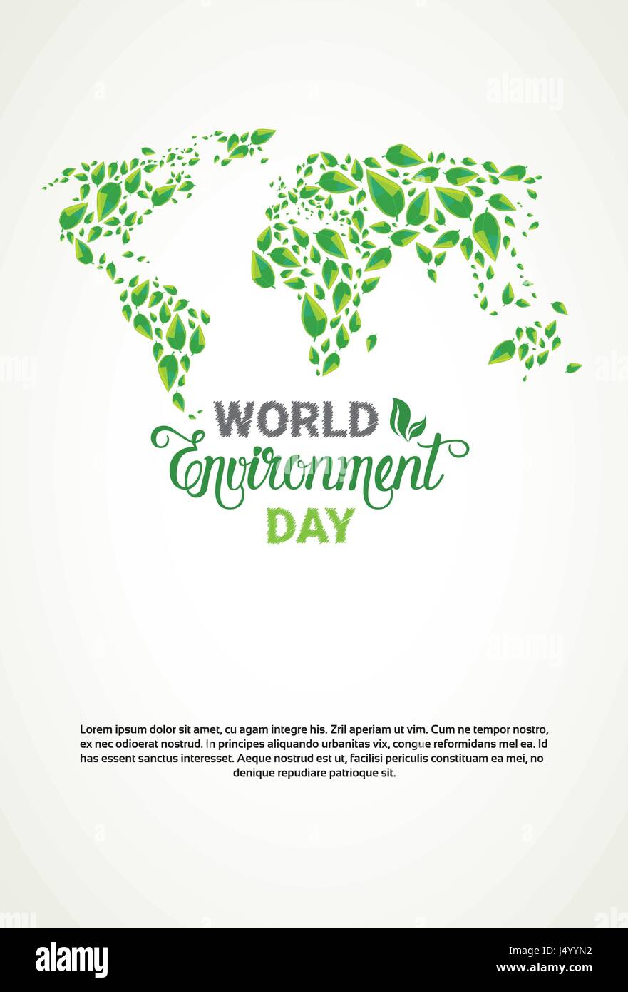 World Environment Day Ecology Protection Holiday Greeting Card Stock ...