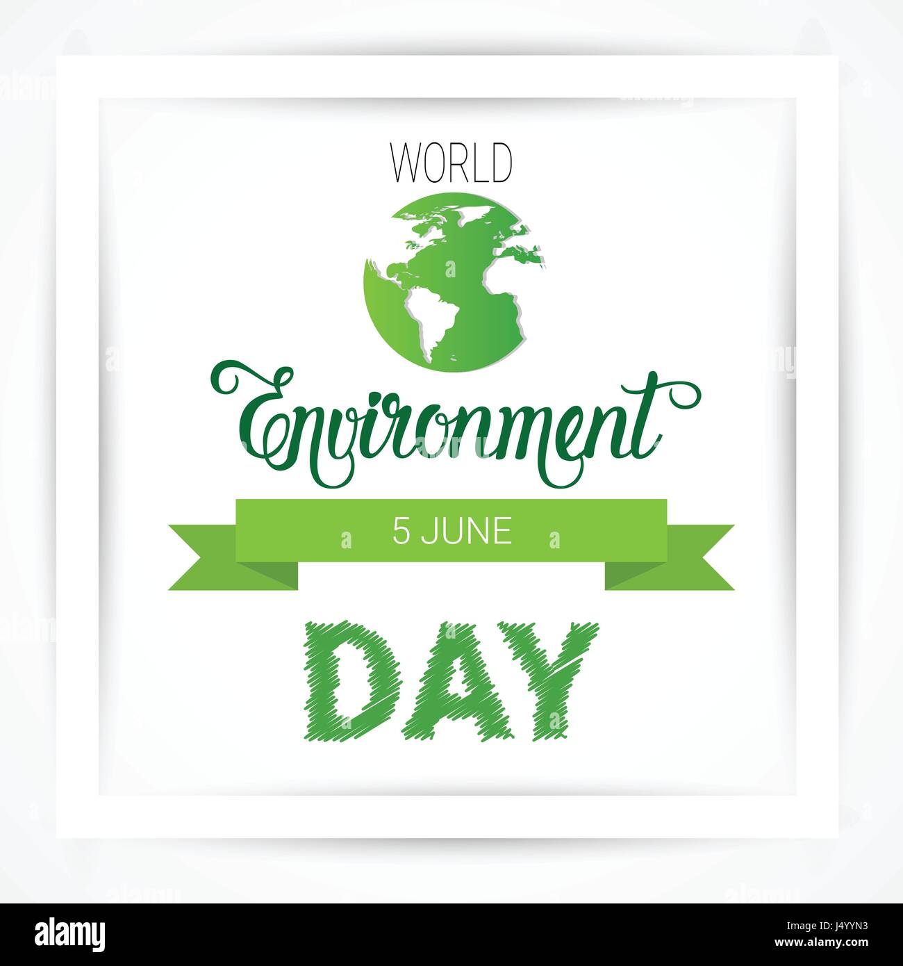World Environment Day Ecology Protection Holiday Greeting Card Stock ...