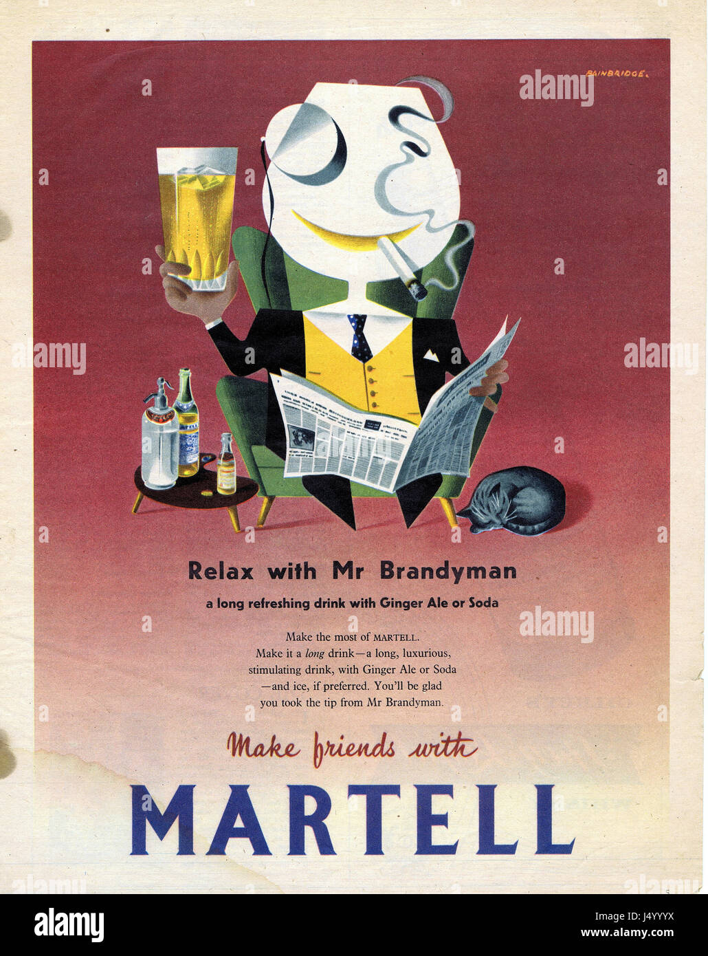 Advert for martell hi-res stock photography and images - Alamy