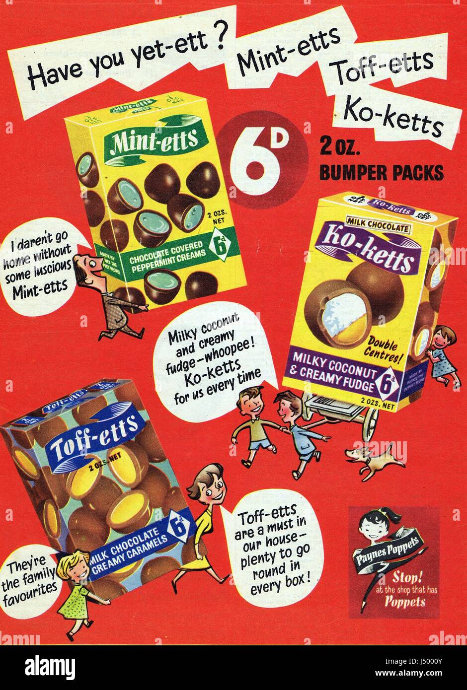 1950s chocolate advertisement hi-res stock photography and images - Alamy