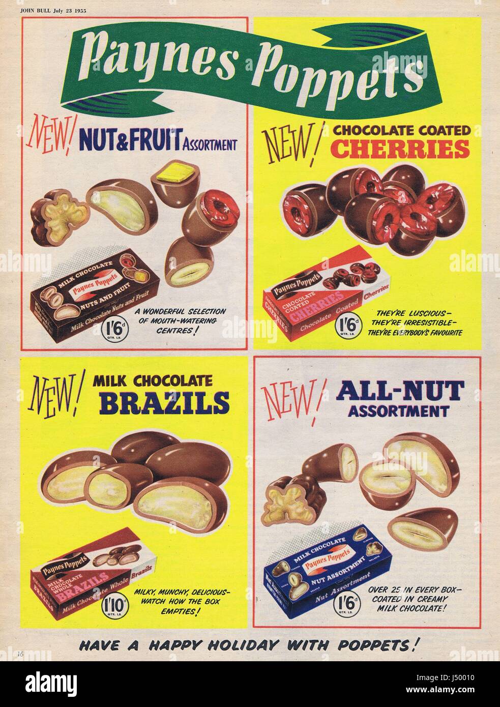 Paynes Chocolate Sweets Vintage advert Stock Photo - Alamy