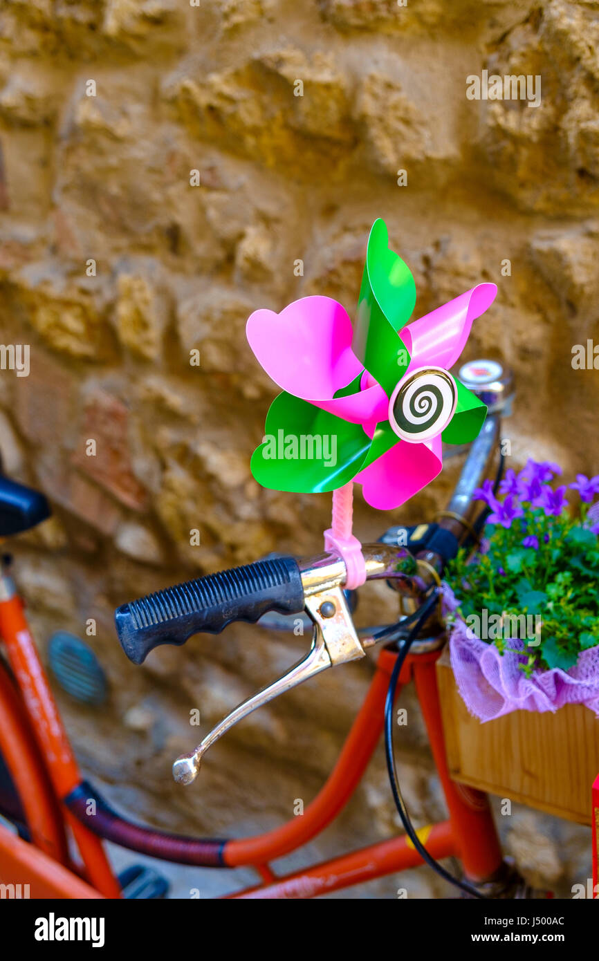 pinwheel in Pienza medieval town in Tuscany Italy Stock Photo - Alamy