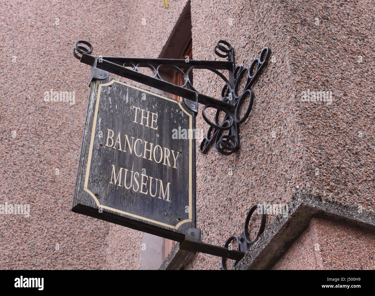 Sign for Banchory Museum Aberdeenshire Scotland May 2010 Stock Photo ...