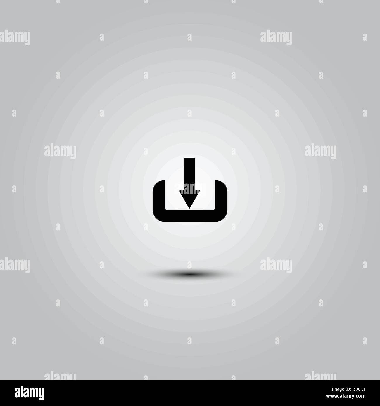 Box with down arrow Stock Vector Images - Alamy