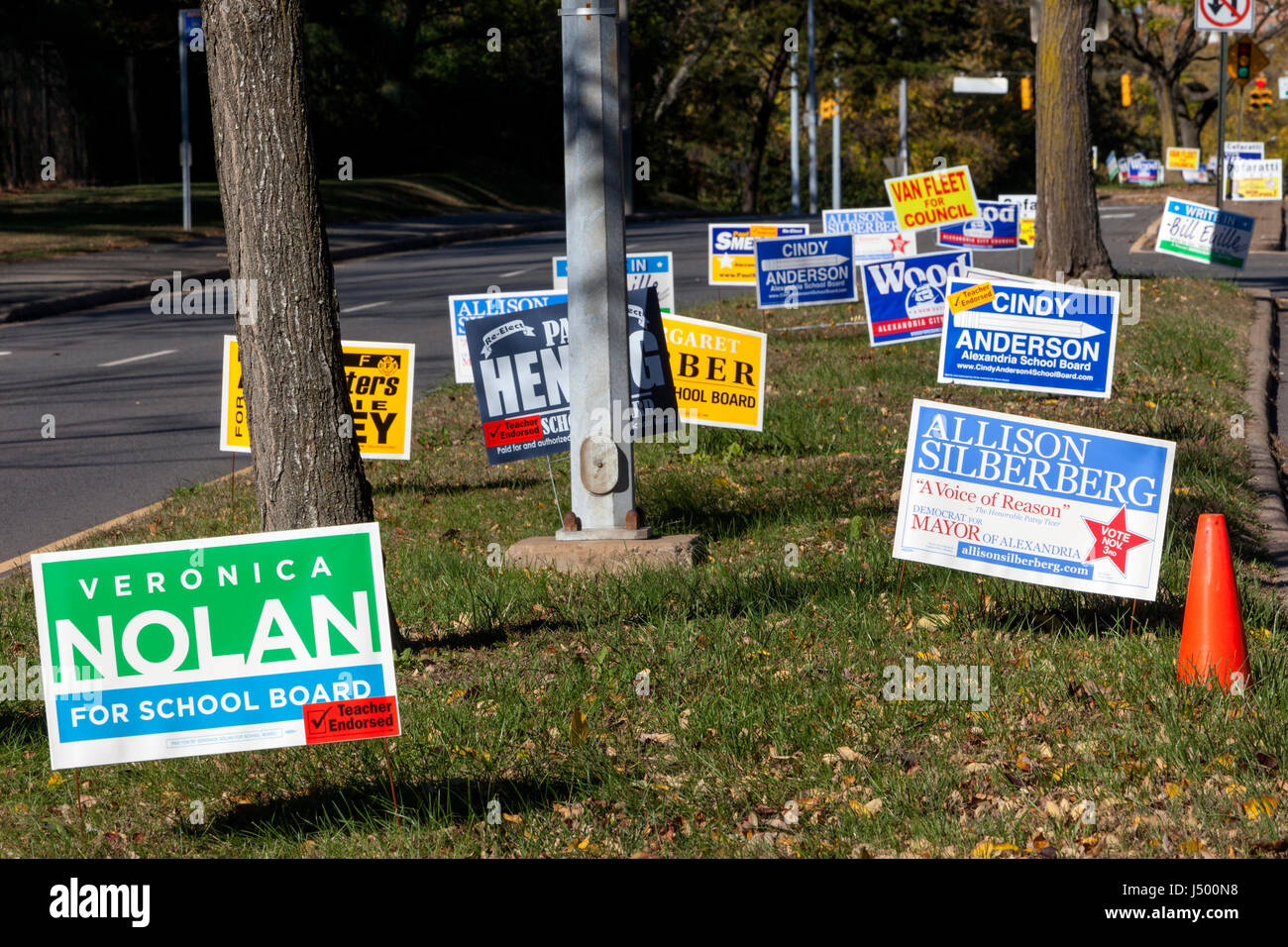 American Local Election Campaign Signs, Alexandria, Virginia, USA Stock ...