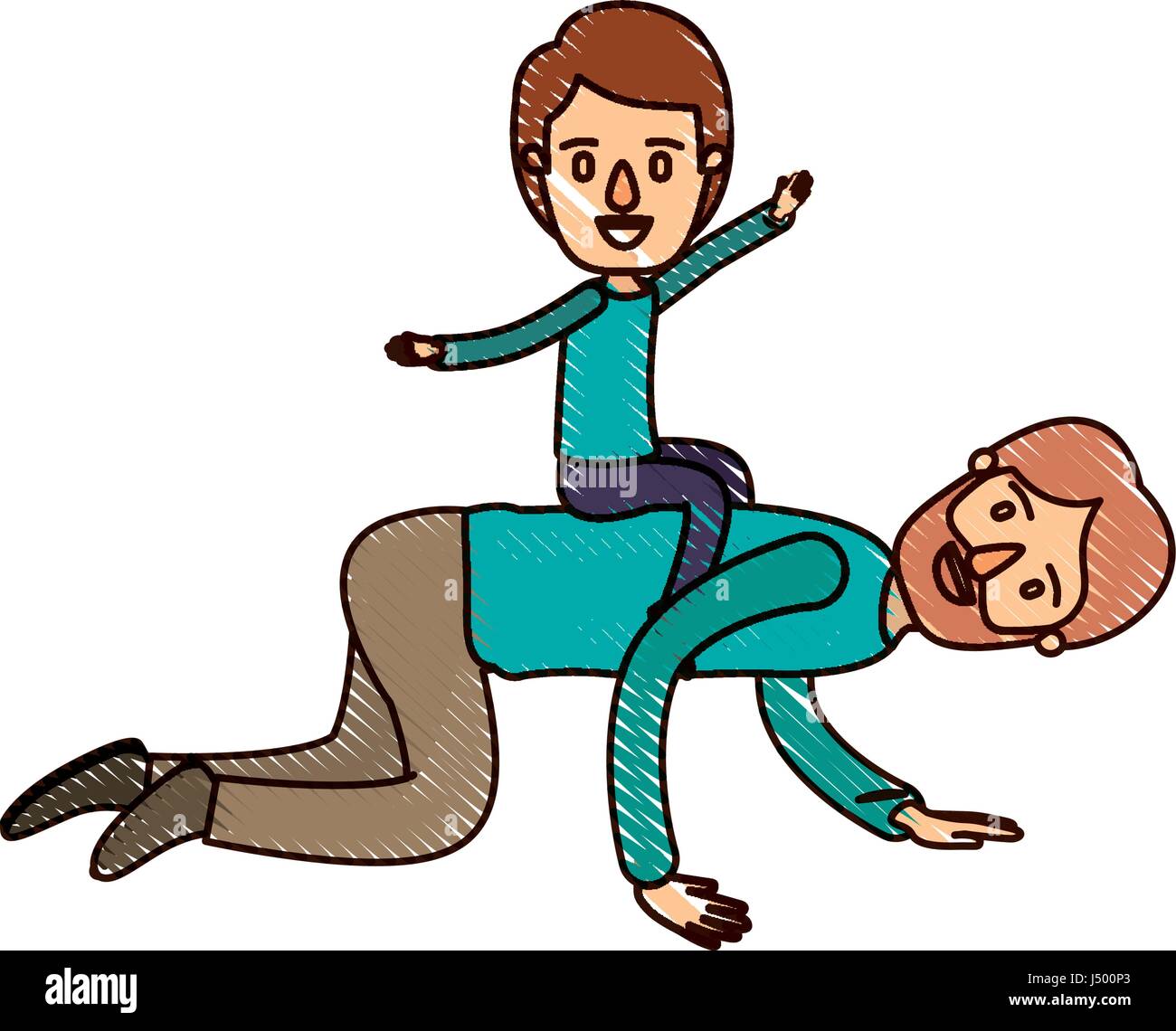 Cartoon Father In Color