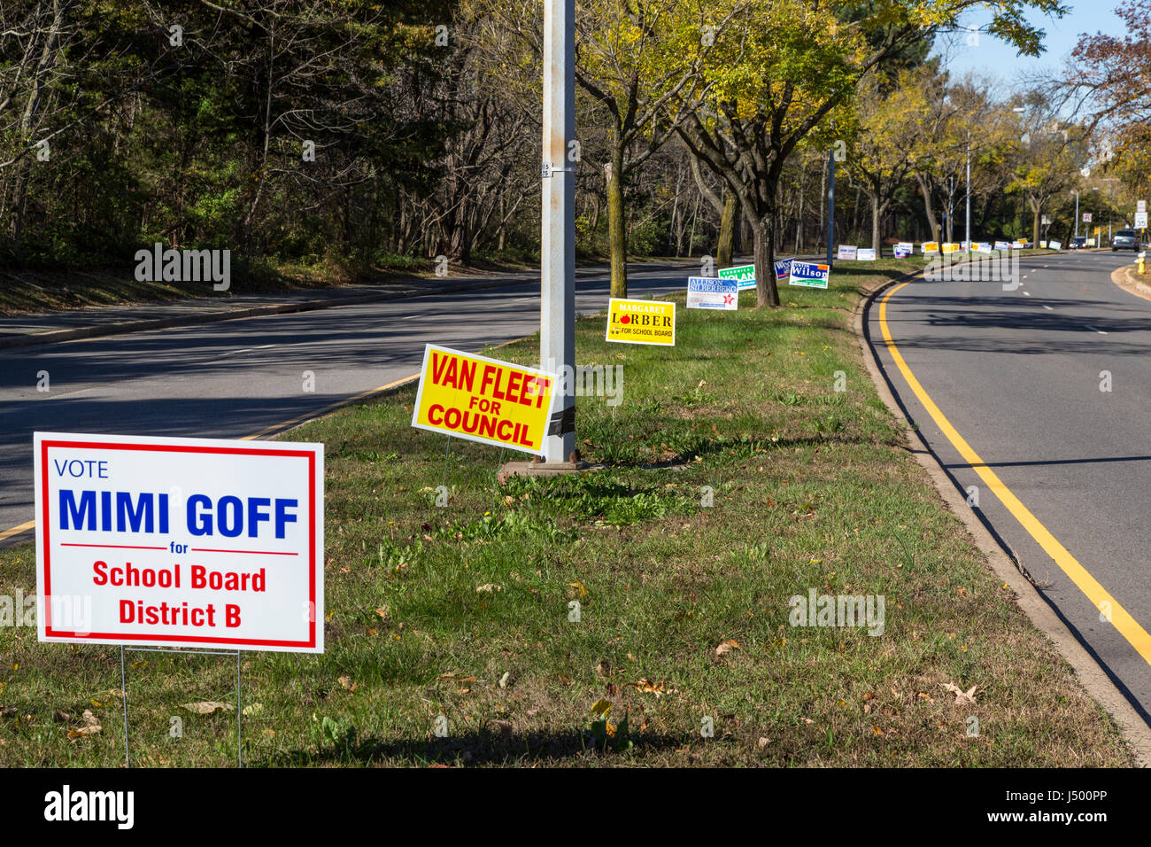 American Local Election Campaign Signs, Alexandria, Virginia, USA Stock ...