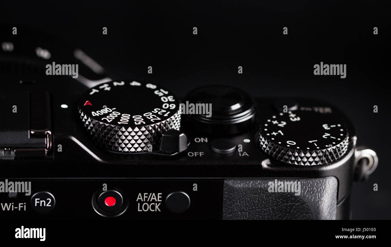 Photo camera knobs and buttons and switches, close up Stock Photo - Alamy