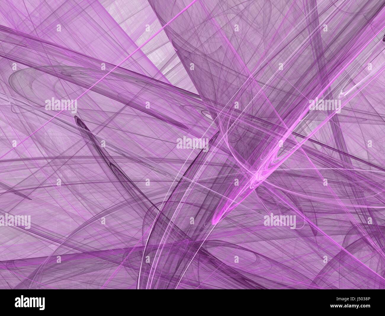3D rendering with abstract fractal with a dark purple curved lines and ...