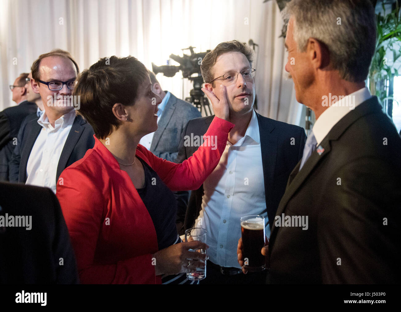 Duesseldorf, Germany. 14th May, 2017. Marcus Pretzell, the prime ...