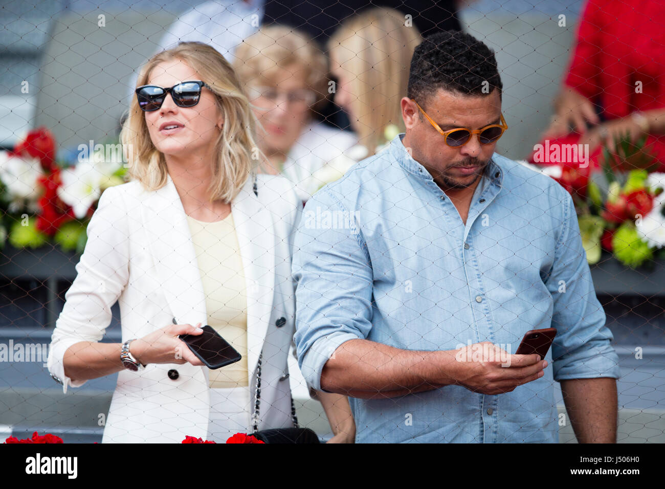 Madrid, Spain. 14th May, 2017. Former soccer player Ronaldo Nazario and ...