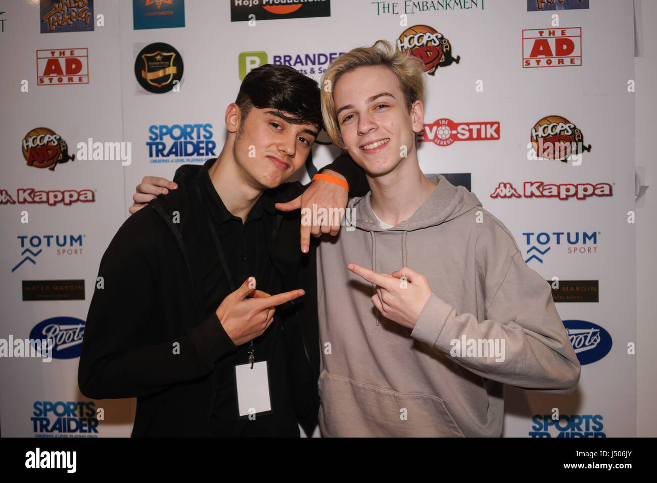 London, England, UK. 14th May, 2017. Actor Jack Sims, Singer Cal Turner ...