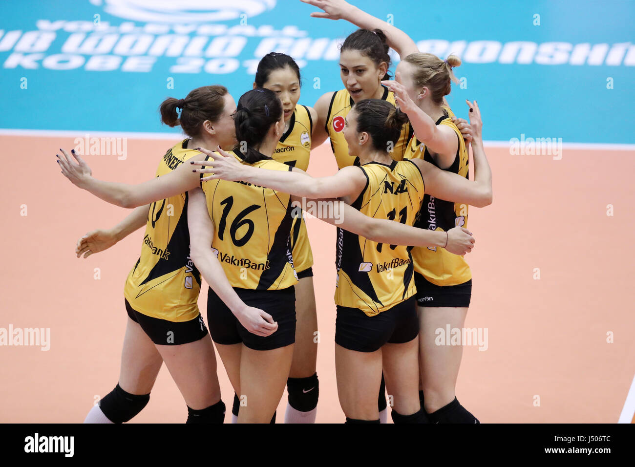 Kobe, Japan. 14th May, 2017. Vakifbank Istanbul Team Group Volleyball ...