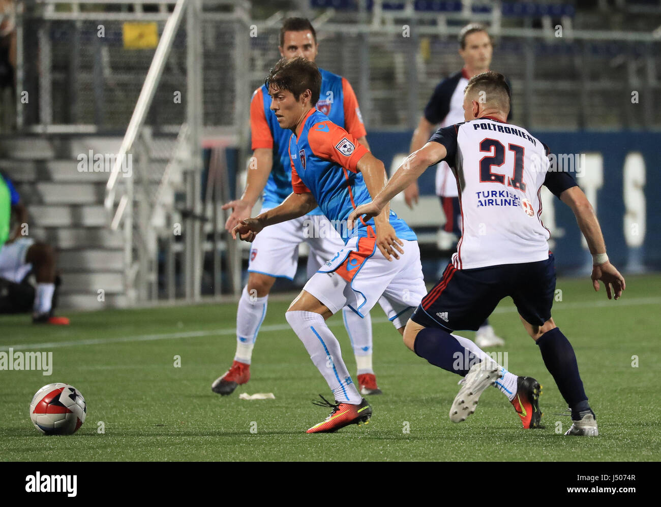 Miami, Florida, USA. 13th May, 2017. Miami FC midfielder Calvin Rezende ...