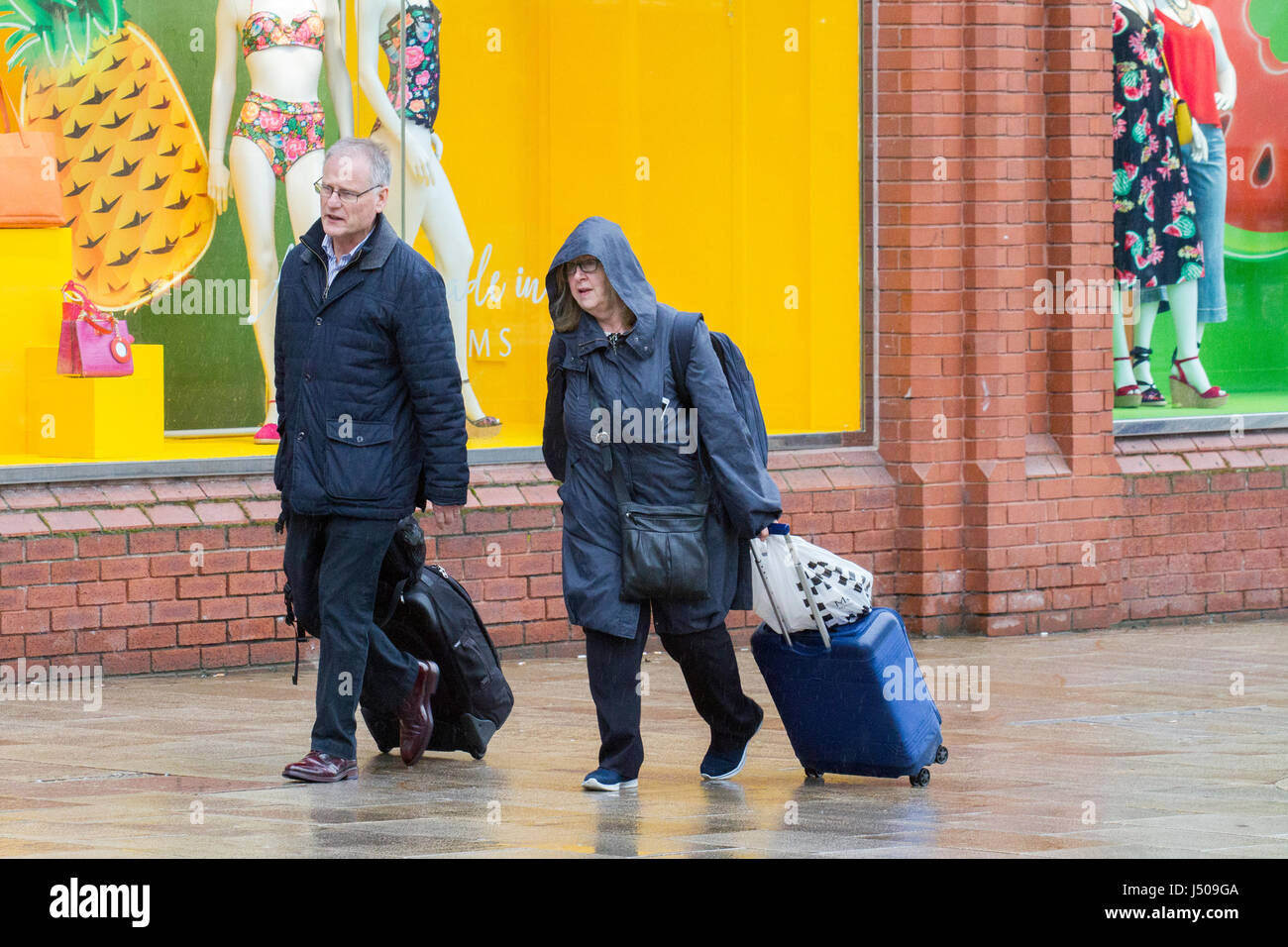 Wet and windy day in preston city centre hi-res stock photography and ...