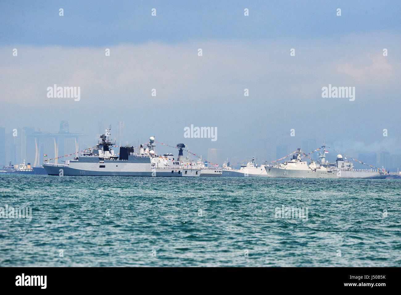 Singapore. 15th May, 2017. Indian Navy anti-submarine warfare corvette ...